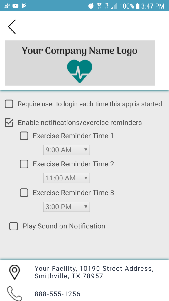 exercise reminder